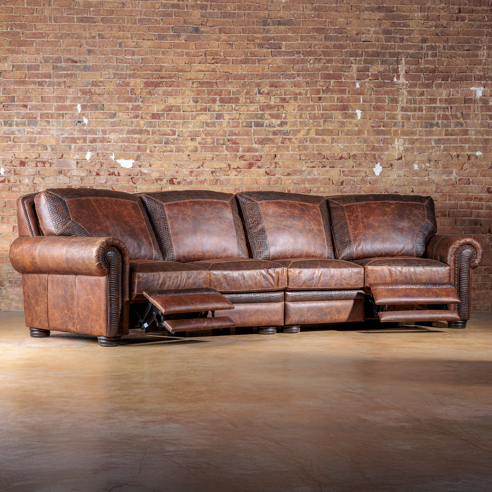Bison Leather Recliner Sectional Sofa | High-End Western Sofas – Into ...